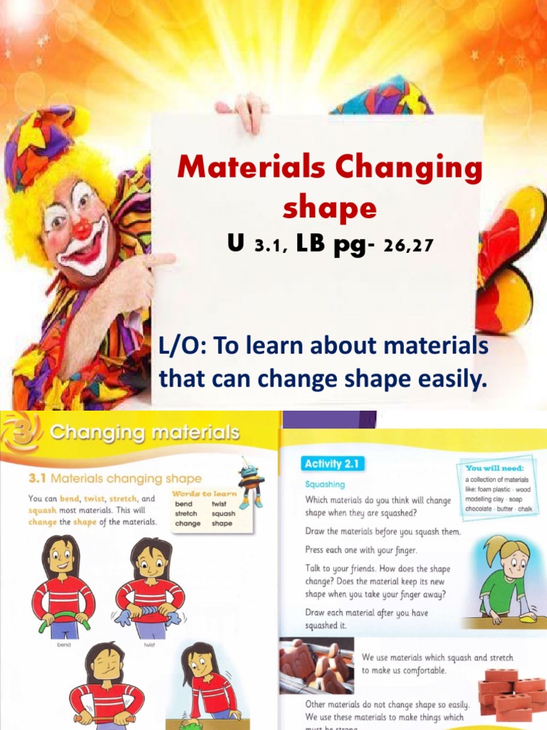 Materials Changing Shape: U 3.1, LB pg-26,27 | PDF