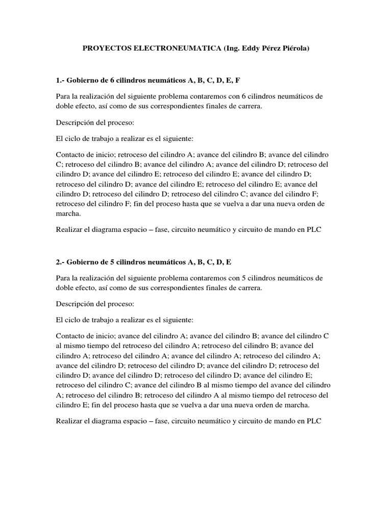 Proyectos Electroneumatica | PDF | Perforar | Bienes manufacturados