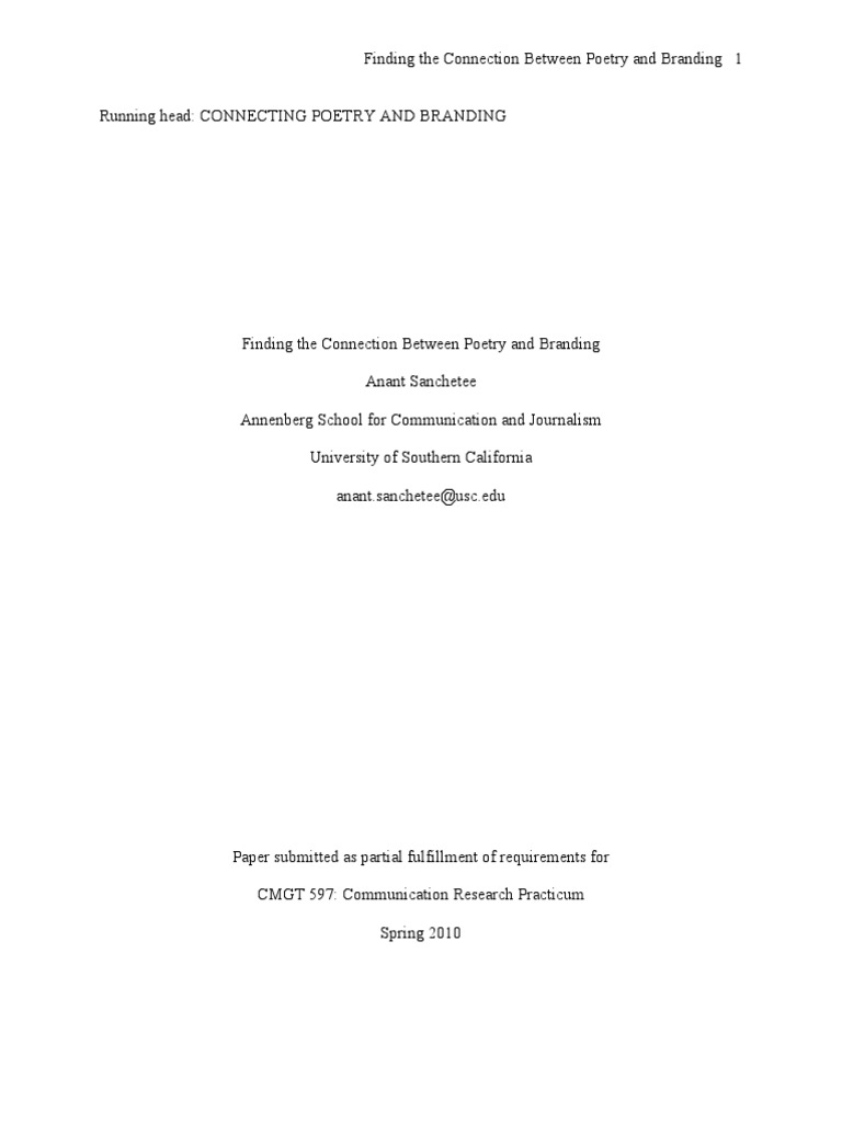 Finding The Connection Between Poetry & Branding | PDF | Poetry | Idea