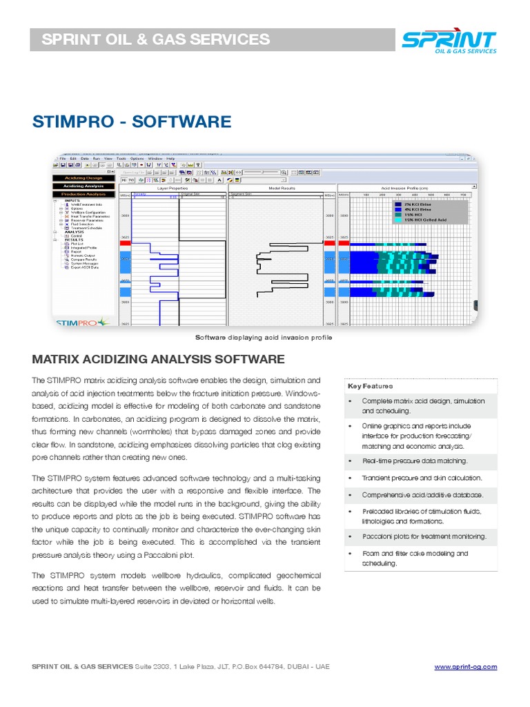 Stimpro - Software: Sprint Oil & Gas Services Sprint Oil & Gas Services ...