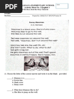 Emosyon at Damdamin Worksheet | PDF