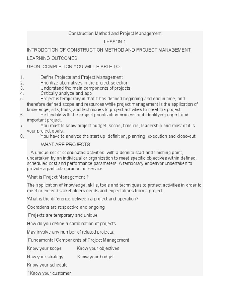 CMPM Lesson1 3 | PDF | Project Management | Specification (Technical ...