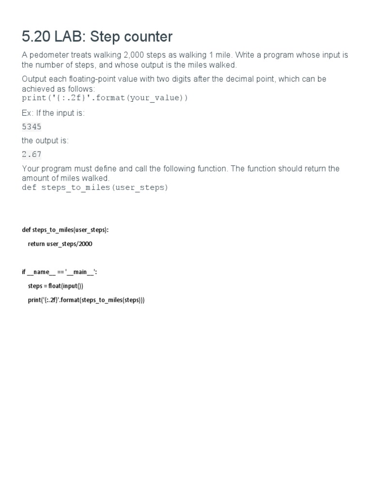 5.20 LAB Step Counter | PDF