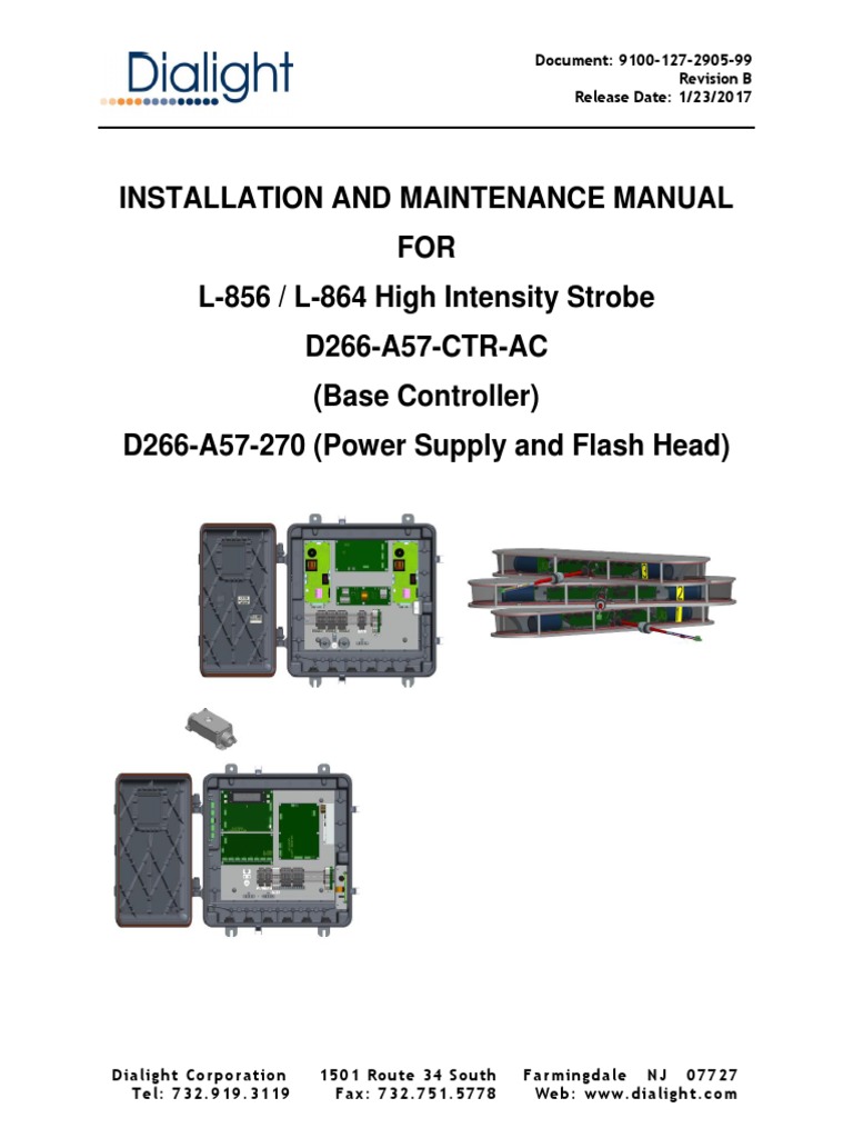 Dialight LED Obstuction InstManual L856-L864-High-Intensity-System PDF ...