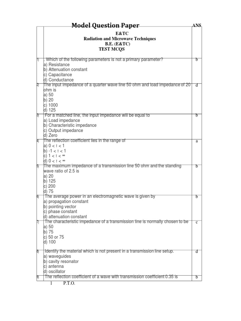 RMT PDF | PDF | Diode | Transmission Line