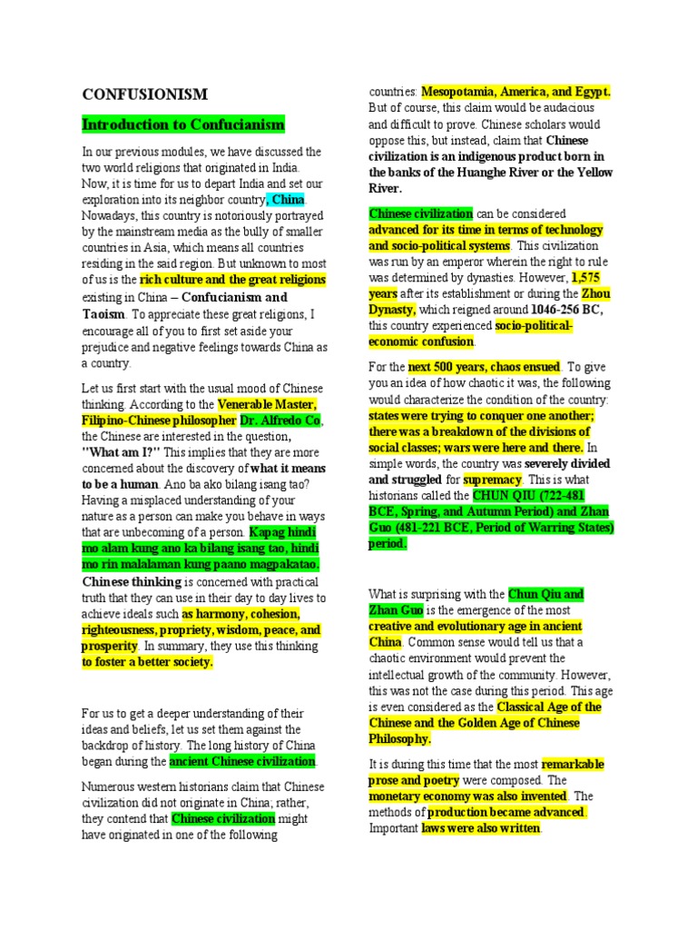 Module 5 - Confusionism | PDF | Confucianism | Analects