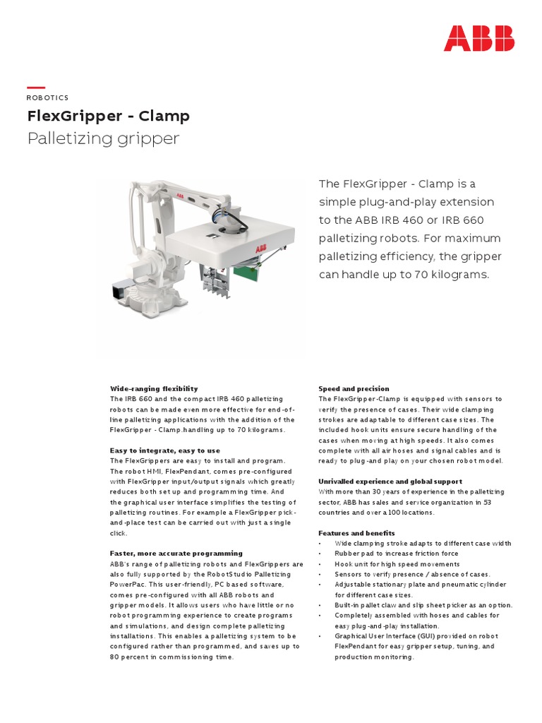 FlexGripper Clamp FT - JAN18 - EXTERNAL | PDF | Pallet | Computing