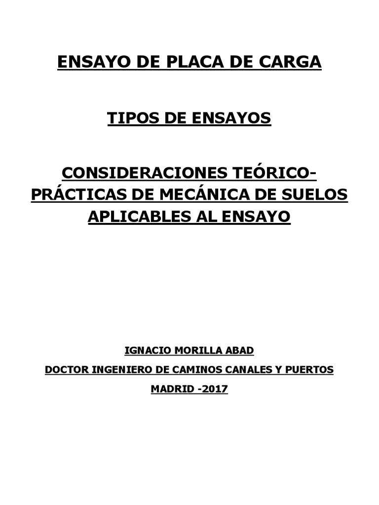 Ensayo de Placa de Carga | PDF