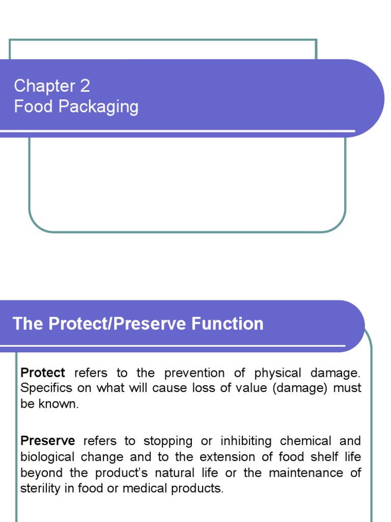 Food Packaging: Preservation Methods | PDF | Food Preservation ...