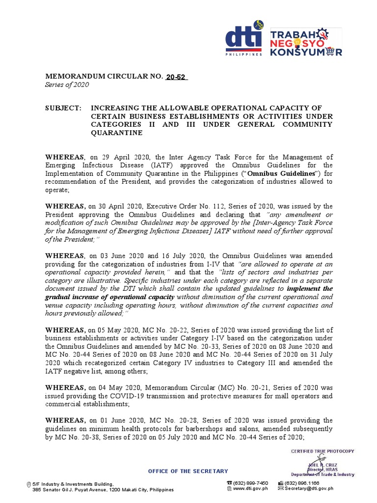 Gradual Increase of Operational Capacity Without Diminution of The ...