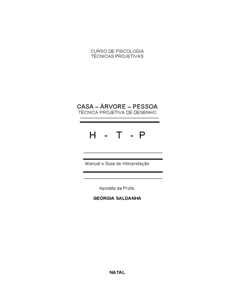 Curso de Psicologia: Técnicas Projetivas H-T-P | PDF | Humano | Cor