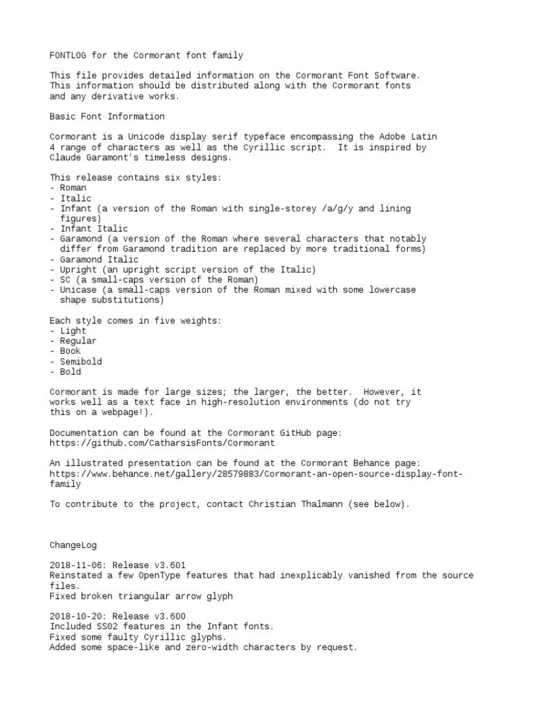 FONTLOG | PDF | Typefaces | Notation