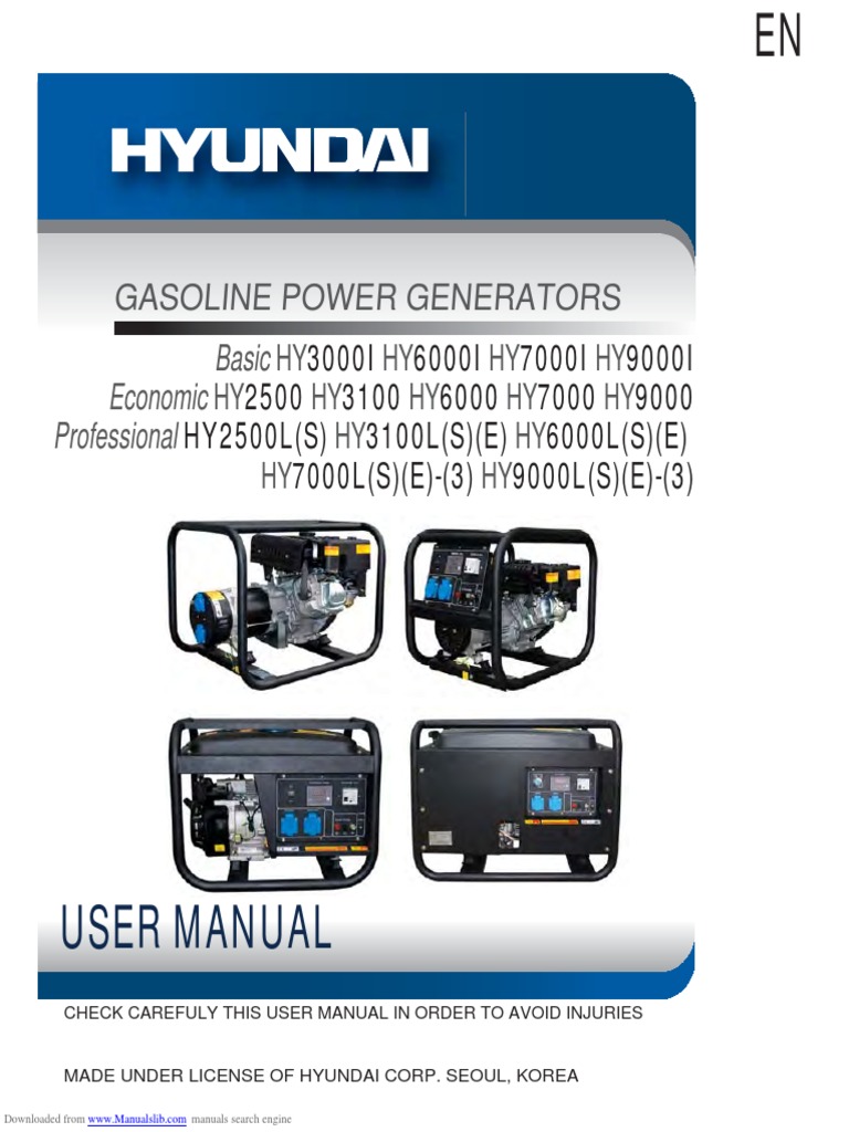 User Manual: Gasoline Power Generators | PDF | Ignition System ...
