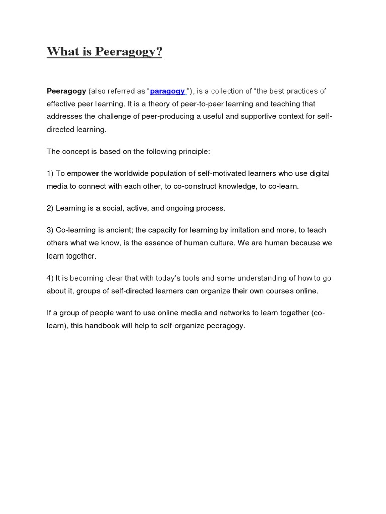 PEERAGOGY | PDF