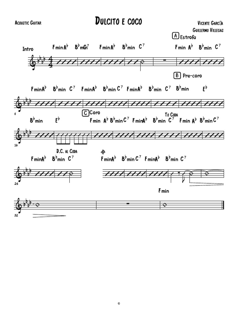 Dulcito e Coco - Acoustic Guitar | PDF | Entretenimiento (general)