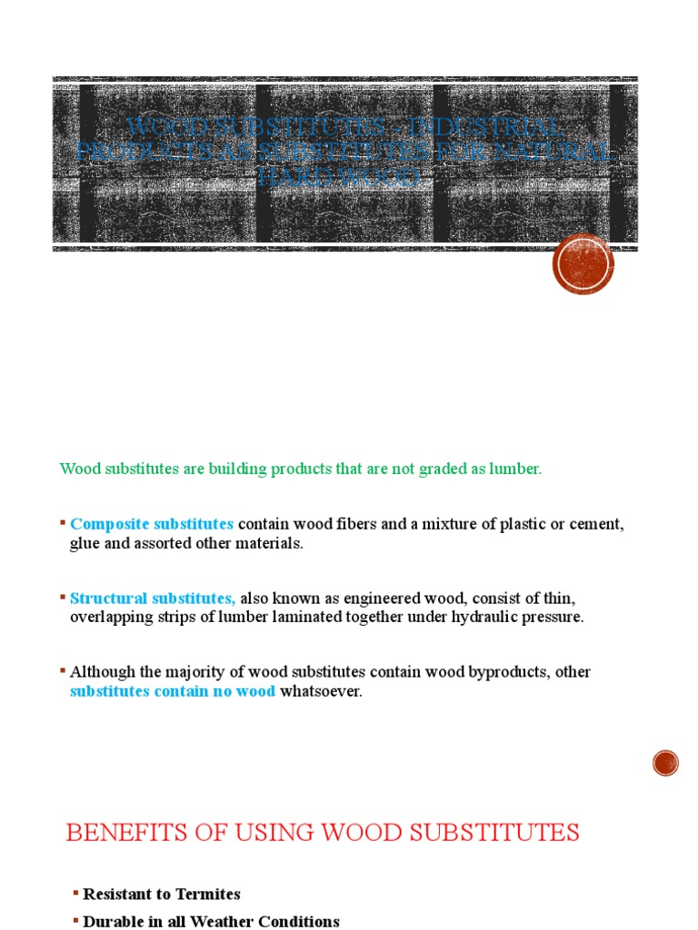 Wood Substitutes - Industrial Products As Substitutes For | PDF ...