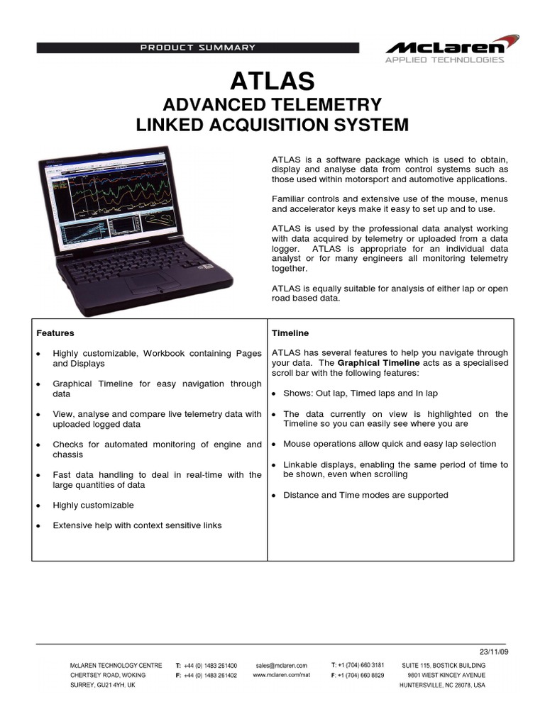 Atlas: Advanced Telemetry Linked Acquisition System | PDF | Telemetry ...