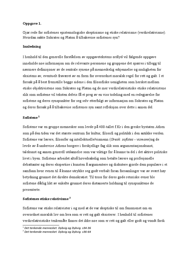 Oppgave 1 Exphil | PDF