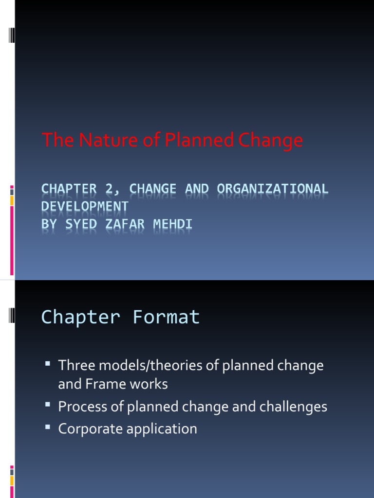 The Nature of Planned Change | PDF | System | Behavior