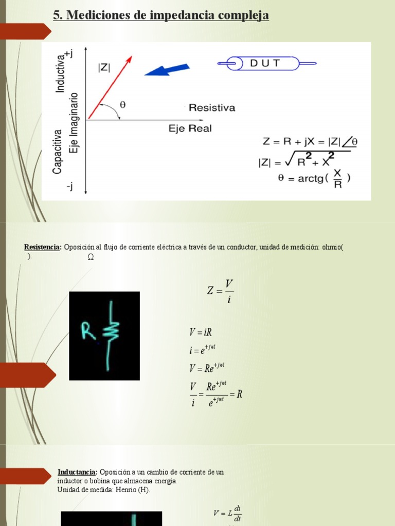 Medicion de Impedancia Compleja | PDF | Impedancia eléctrica | Inductor