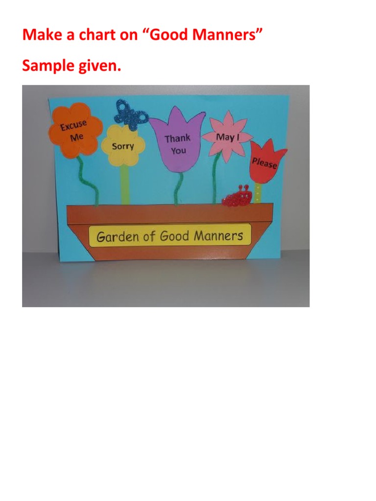 Prek Ss Chart - Good Manners | PDF