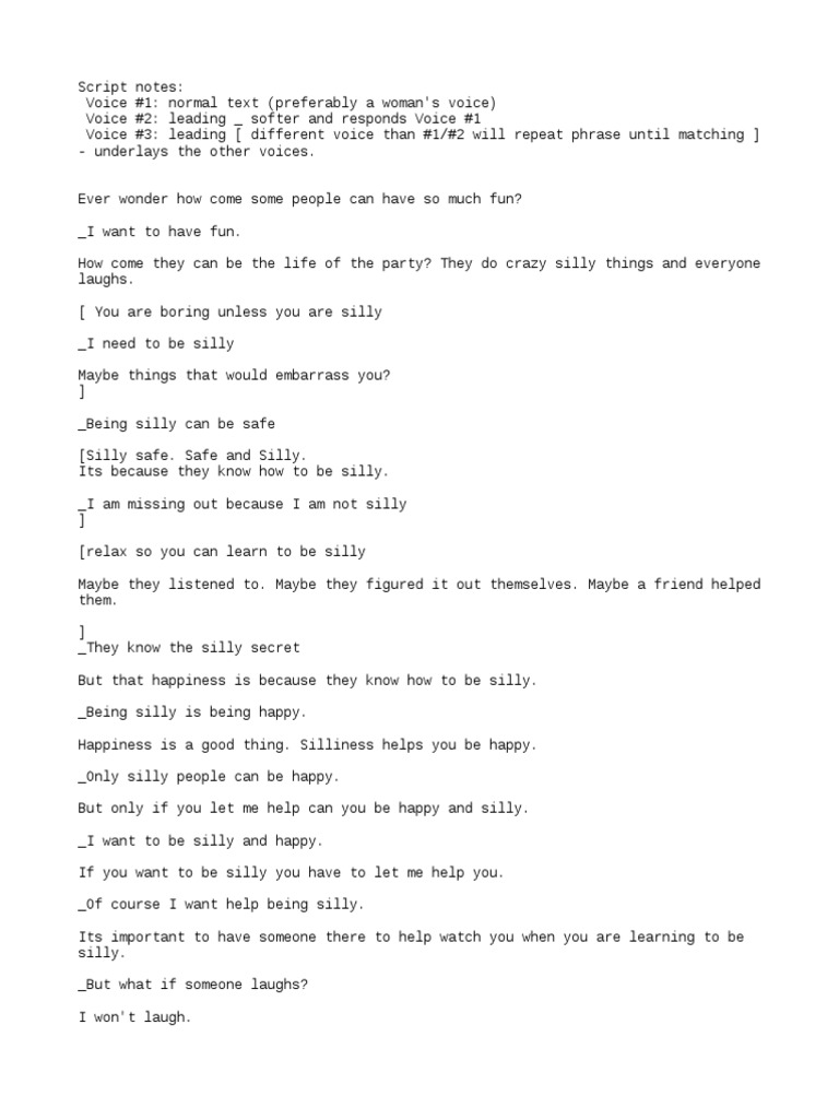 0 Why Be Silly - (Script) | PDF