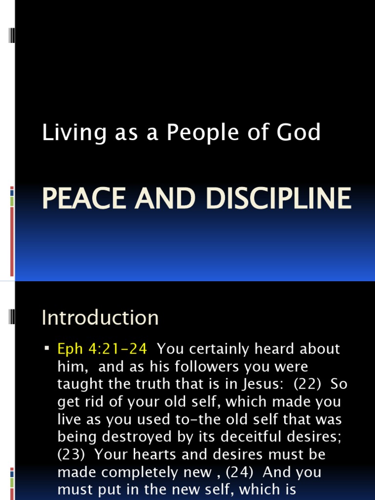 Peace and Discipline | PDF | Religious Behaviour And Experience ...