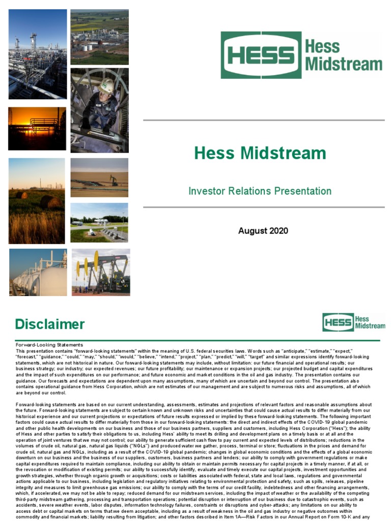 Hess Midstream: Investor Relations Presentation | PDF | Earnings Before ...