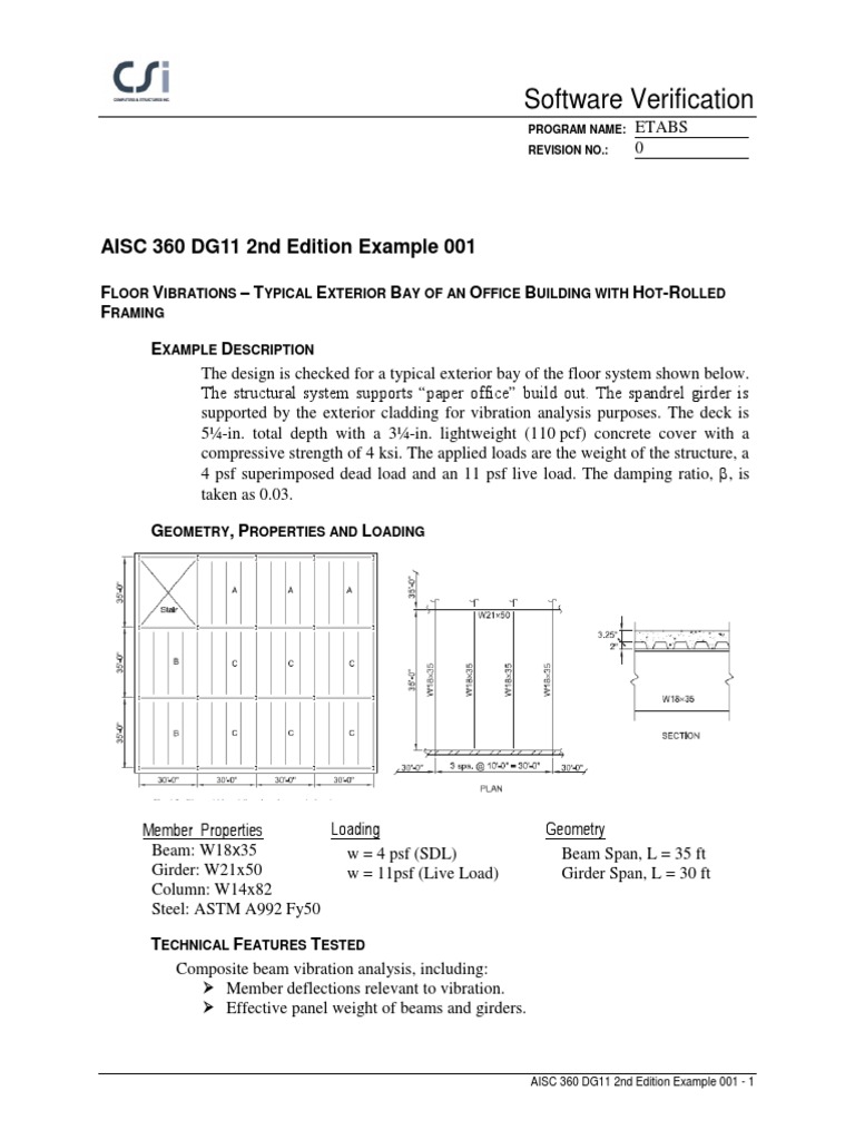 AISC DG11 2nd Edition Example 001 PDF | PDF | Beam (Structure ...