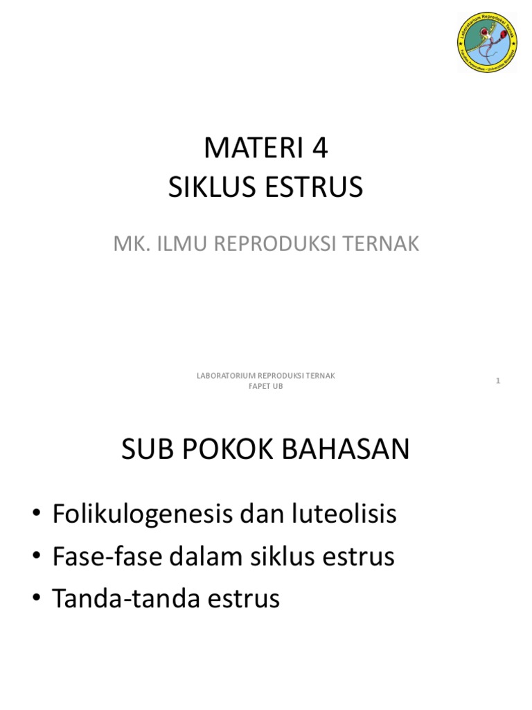 Fase Siklus Estrus pada Ternak | PDF
