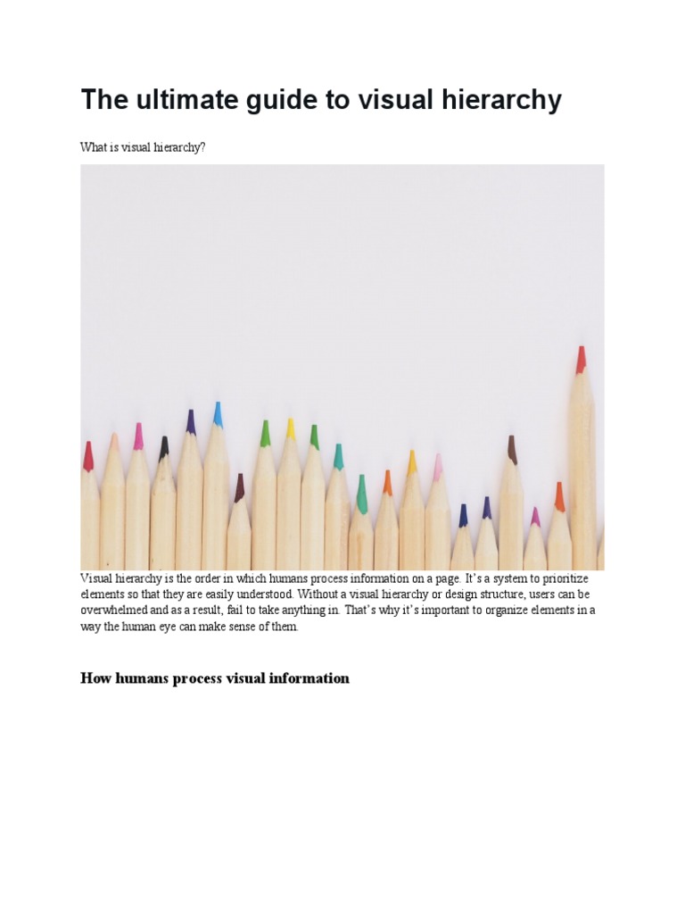 The Ultimate Guide To Visual Hierarchy | PDF | Composition (Visual Arts ...