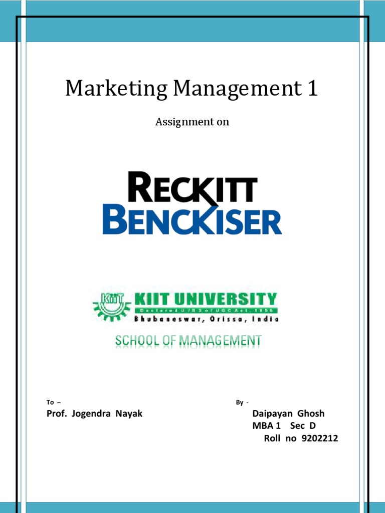 Reckitt Benckiser Project | PDF | Dishwasher | Mustard (Condiment)