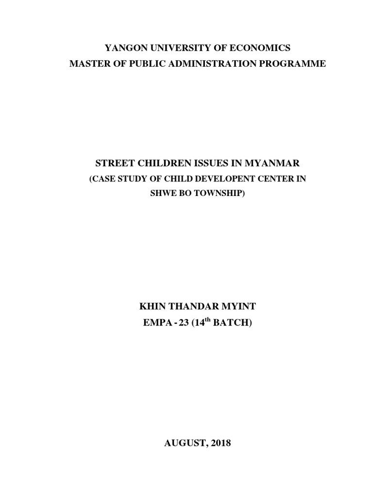 Khin Thandar Myint EMPA | PDF | Homelessness | Violence