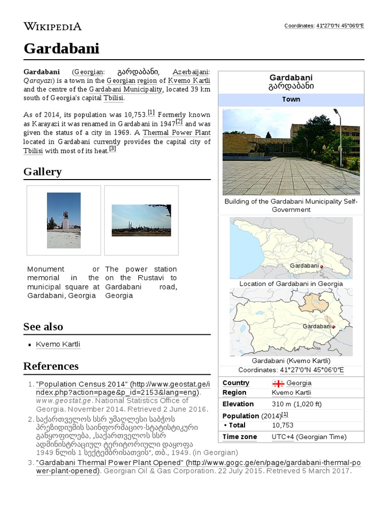 Gardabani | PDF | Georgia (Country) | Free Content