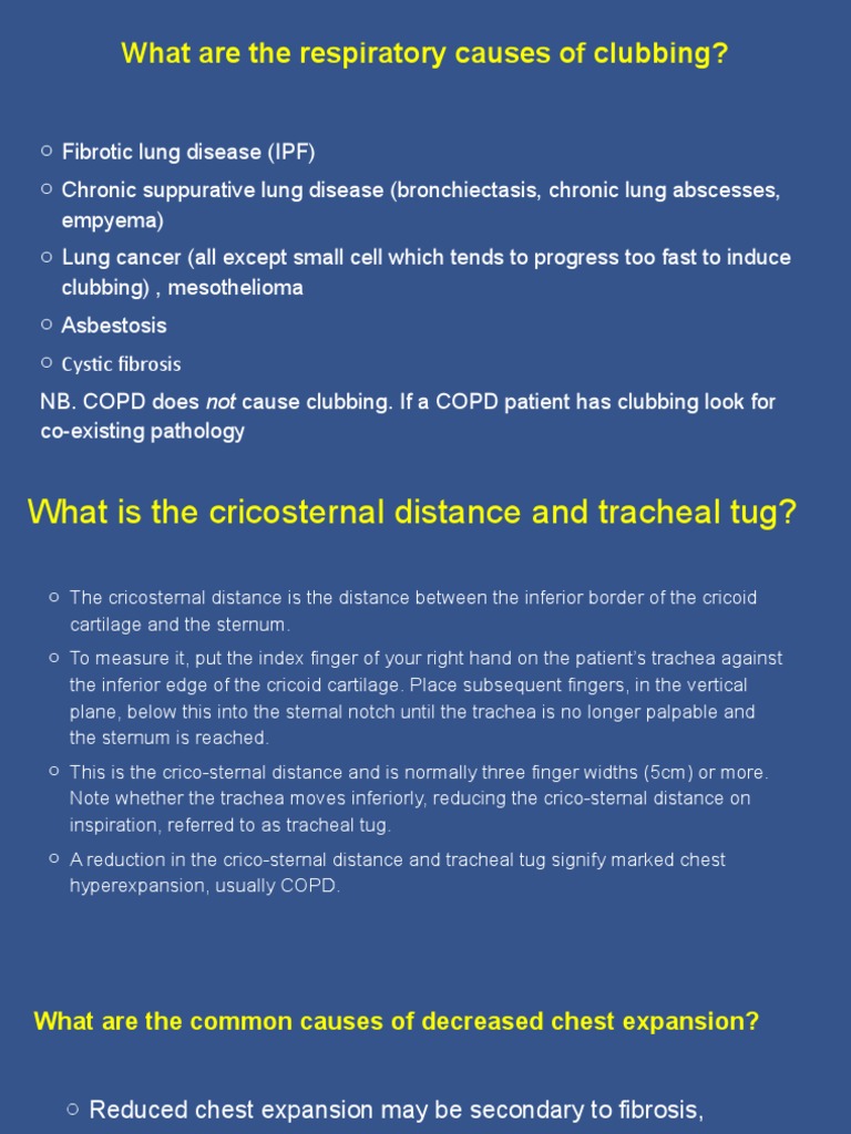 Respiratory Causes Clubbing Lung Disease | PDF | Respiratory Diseases ...