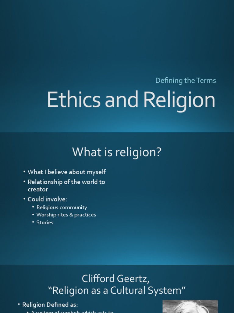 Ethics and Religion: Defining The Terms | PDF