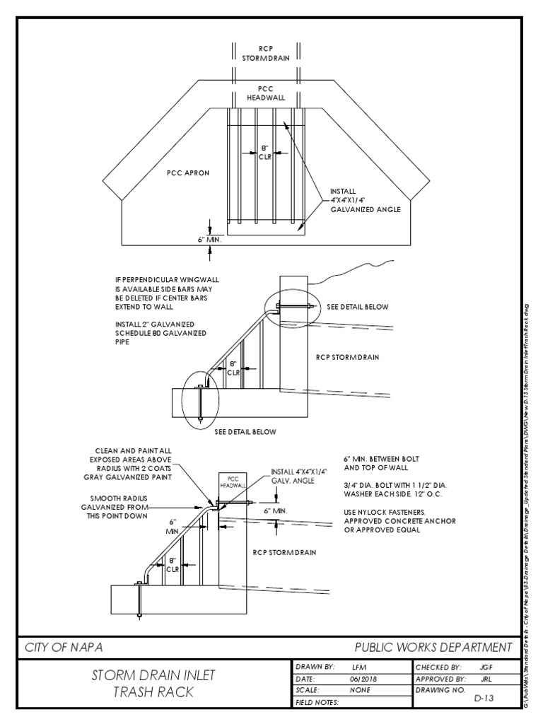 D-13 Storm Drain Inlet Trash Rack - 201810021849104611 | PDF ...