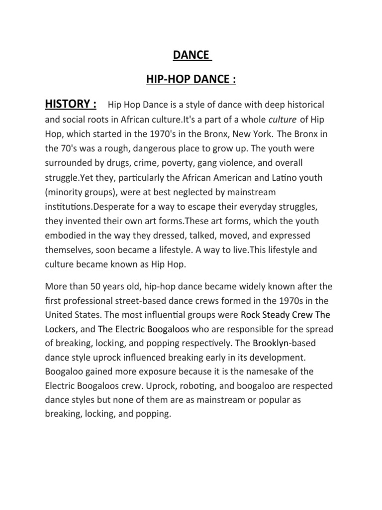 Dance Hip-Hop Dance: History:: Rock Steady Crew The Lockers The ...