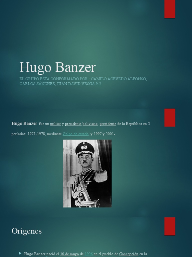 Hugo Banzer Expo | PDF | Formas de gobierno | América del Sur