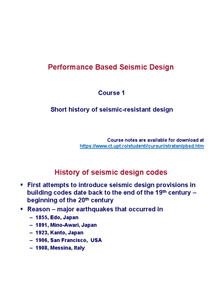 Performance Based Seismic Design | PDF | Earthquake Engineering ...