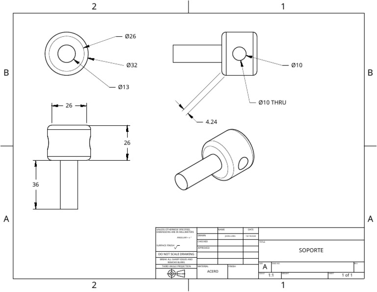 Soporte: Do Not Scale Drawing | PDF | Nature | Teaching Mathematics