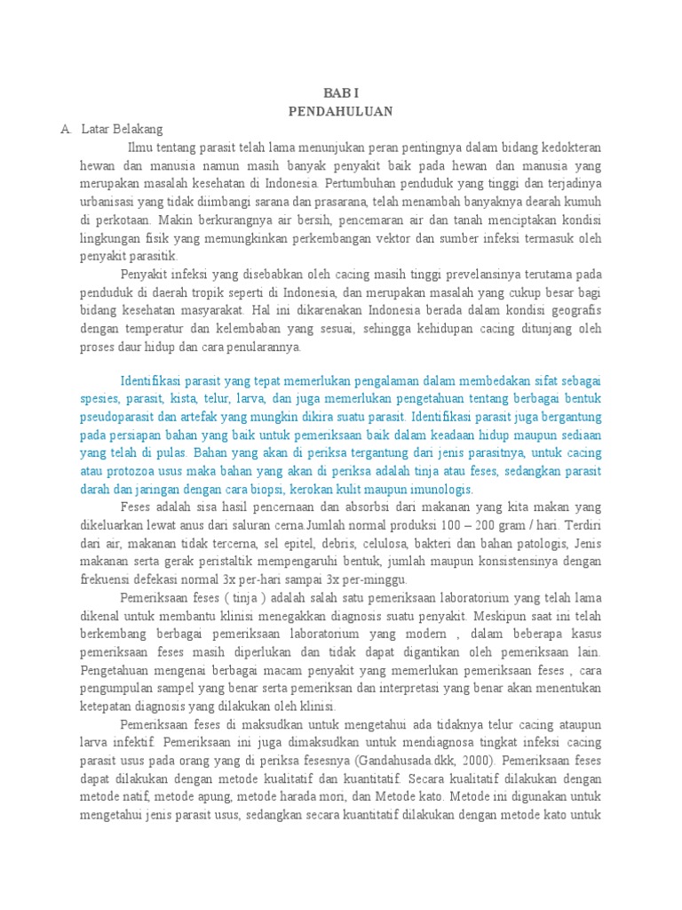 Pemeriksaan Feses Lengkap | PDF