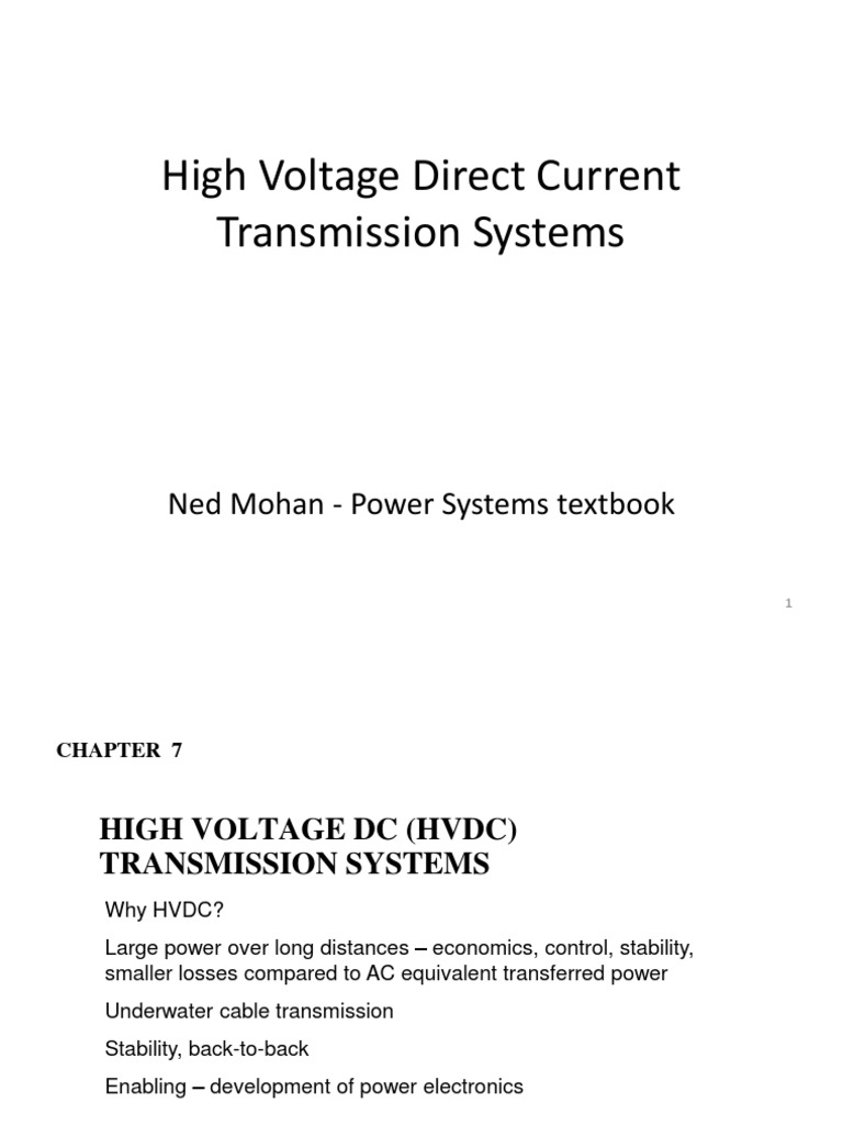 Understanding High Voltage Direct Current Transmission Systems: A ...