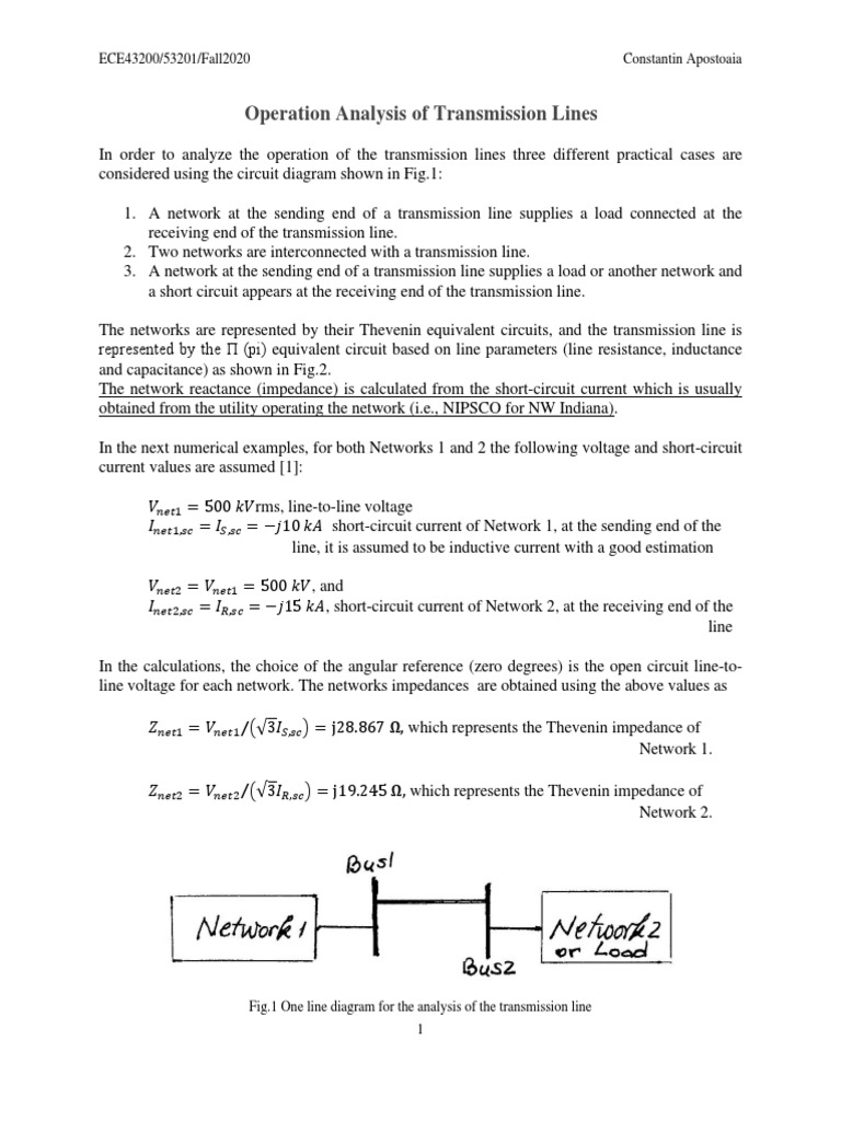 9 - Operation of Transmission Lines | PDF | Electrical Impedance ...