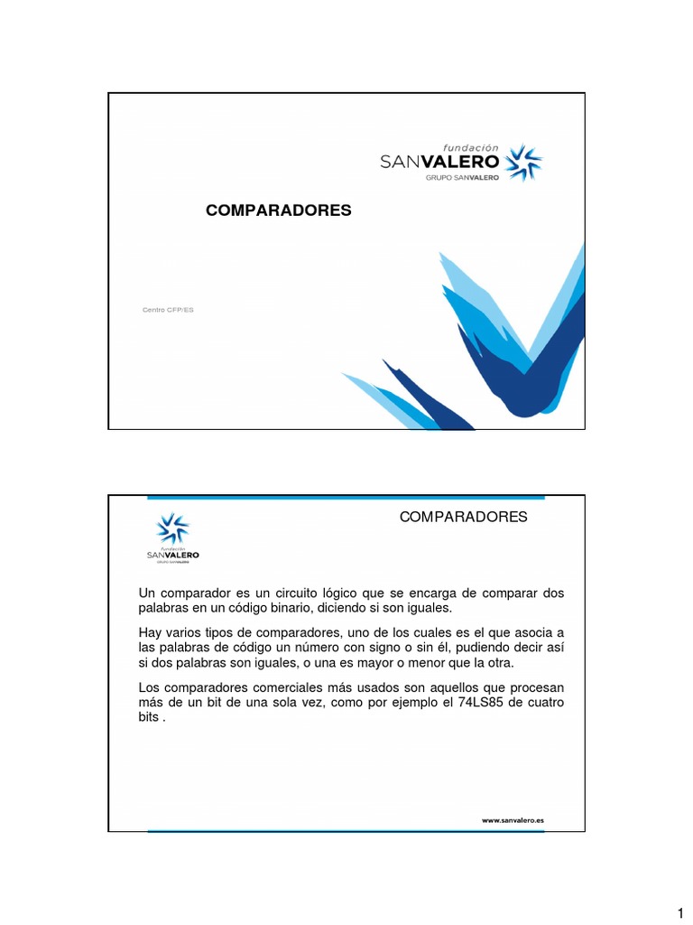 Comparadores Lógicos: 7485 y 8 Bits | PDF | Aritmética | Electrónica
