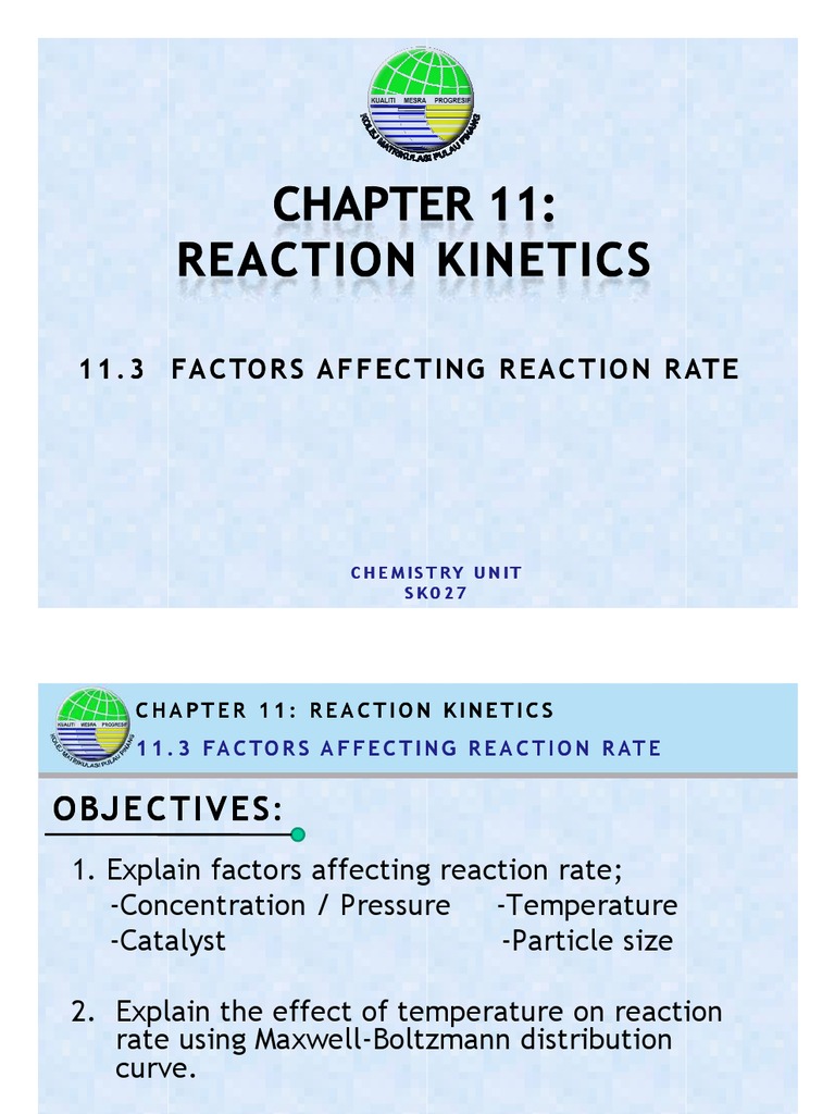 11.3 Factors Affecting Reaction Rate | PDF | Reaction Rate | Chemical ...