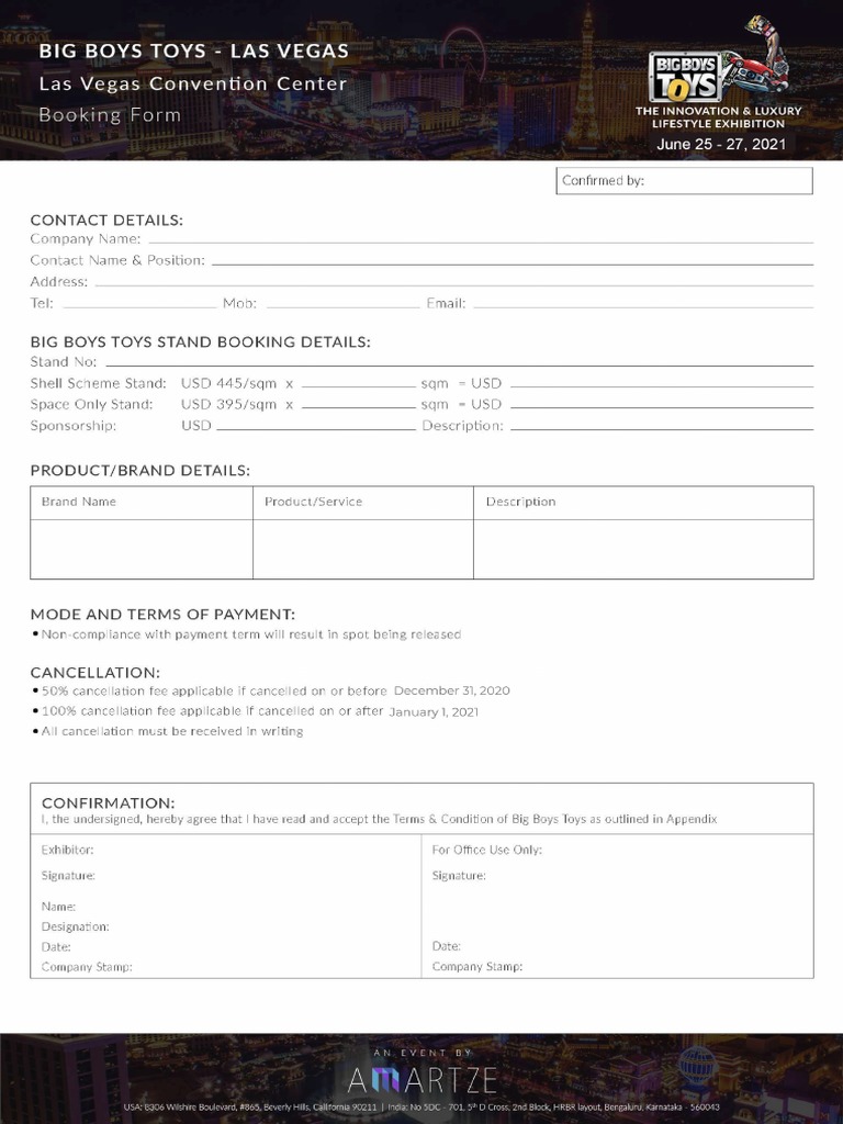 BBT Booking Form 2021 | PDF