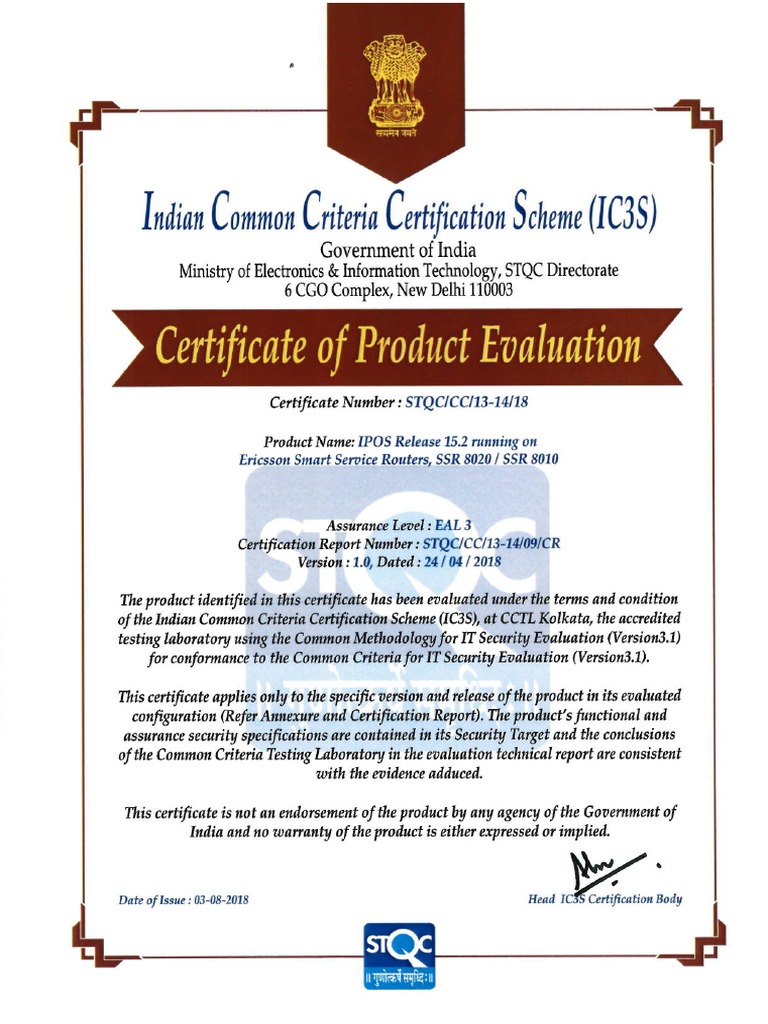 Ericsson Certificate PDF | PDF