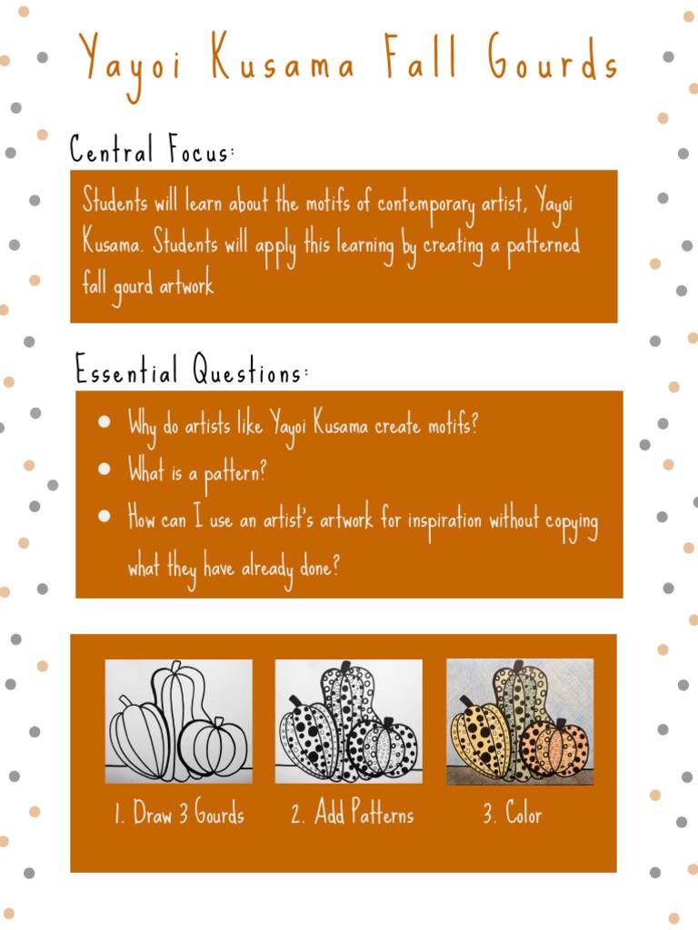 Yayoi Kusama Lesson Plan | PDF