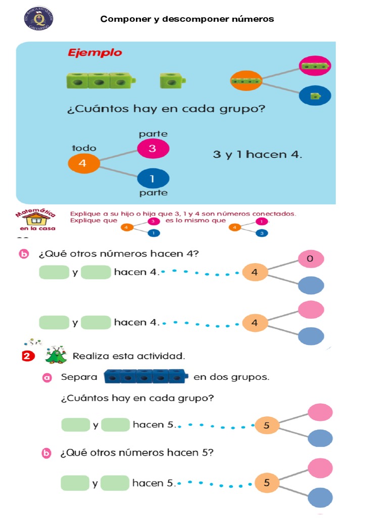 Componer y Descomponer Números PDF | PDF